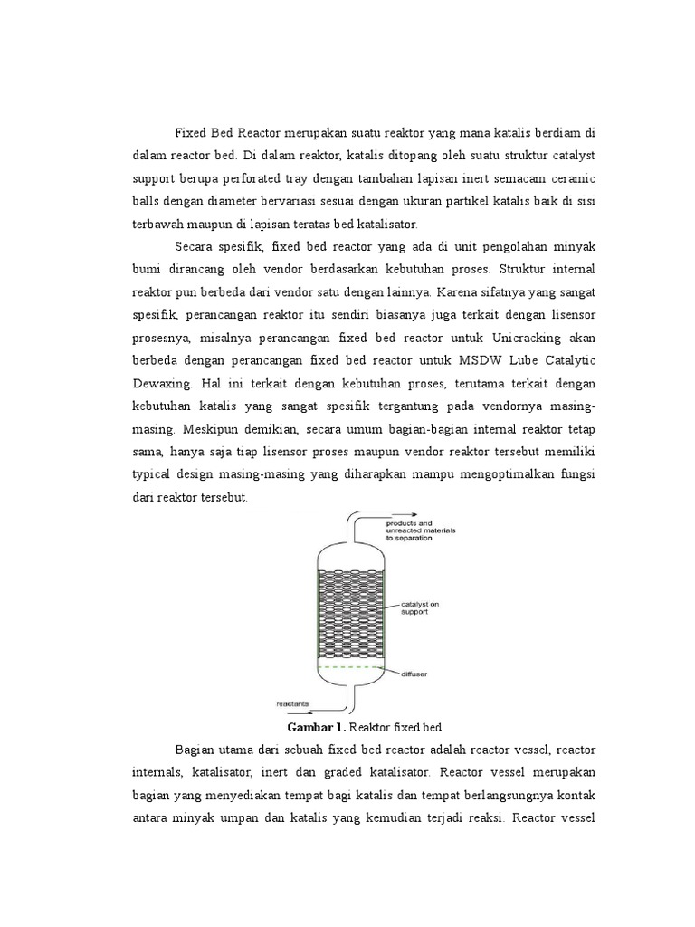 Fixed Bed Reactor | PDF