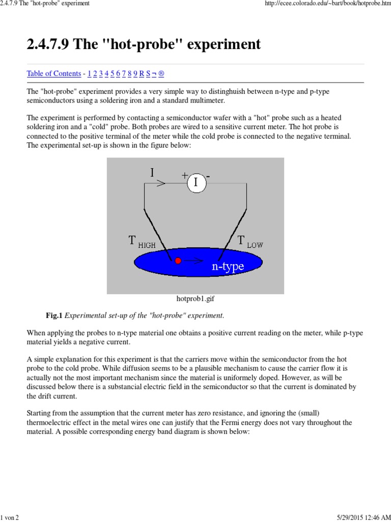 The Hot Probe Experiment | Electric Current | Semiconductors