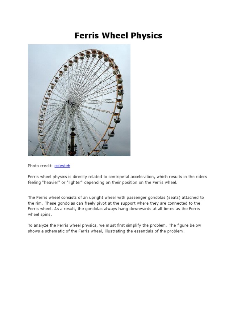 Ferris Wheel Physics | Acceleration | Force
