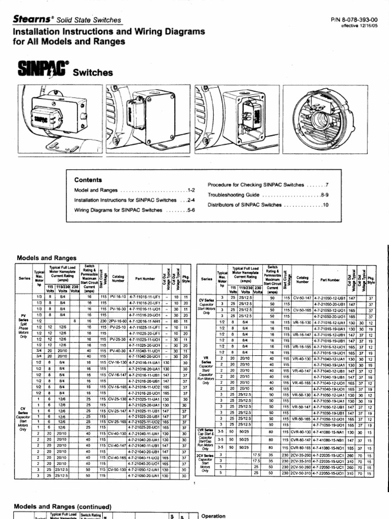 Sinpac Install Inst WiringDiag | PDF
