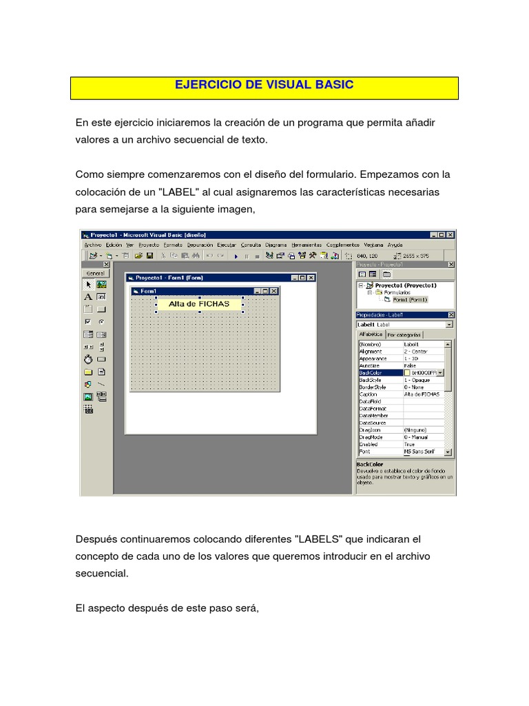 Visual Basic 6 Manual de Practicas | PDF | Programa de computadora ...