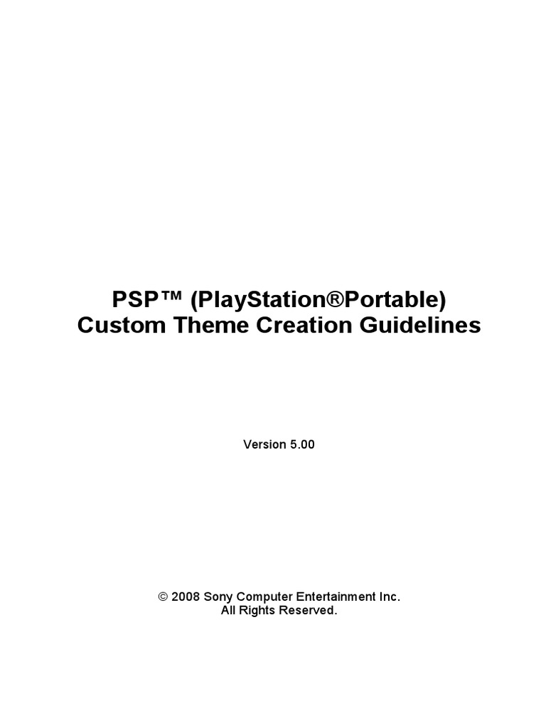 PSP Custom Theme-English PP | PDF