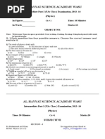 Aakash FST Test | PDF | Amplitude | Physics