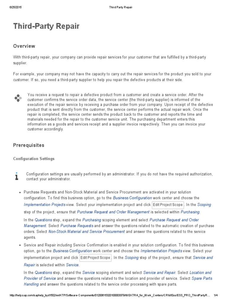 Third Party Repair Process | PDF | Invoice | Receipt