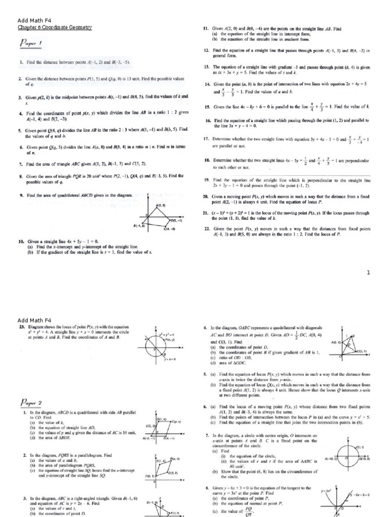 Chapter 6 Coordinate Geometry | PDF