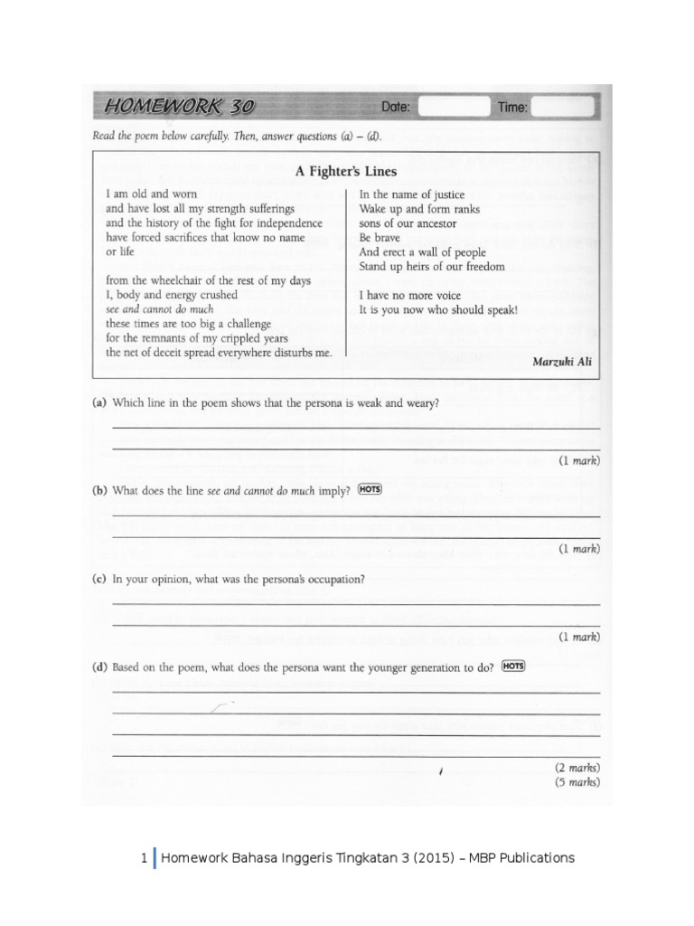 Form 3 Literature in English Language Exercises | PDF | Languages Of ...