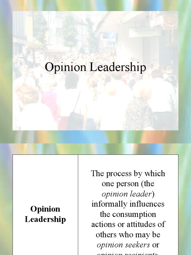 Opinion Leadership | PDF | Leadership | Social Psychology