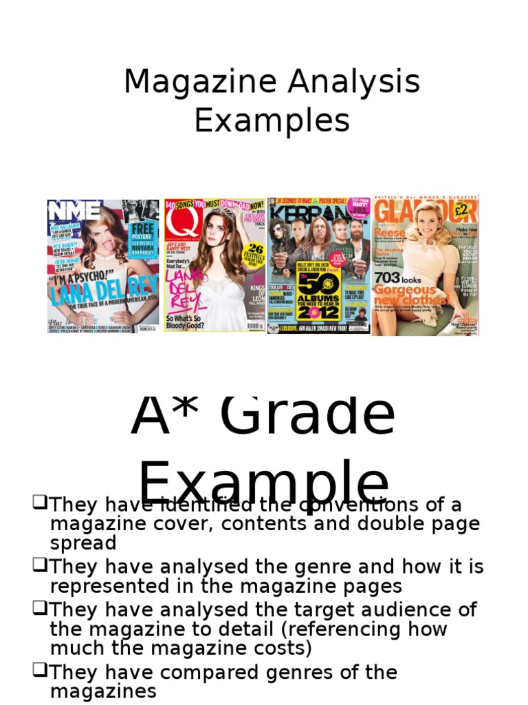 Magazine Analysis Examples | PDF | Typefaces | Typography