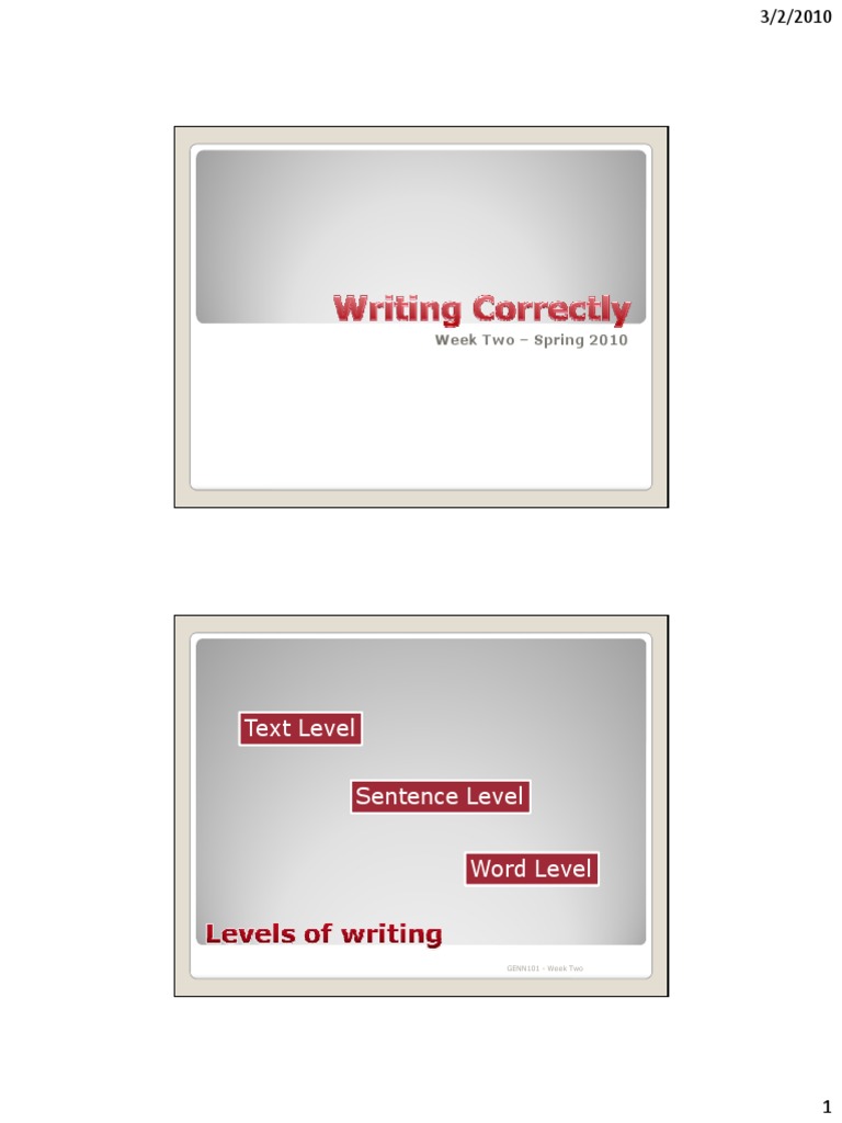 Writing Correctly | PDF | Sentence (Linguistics) | Comma