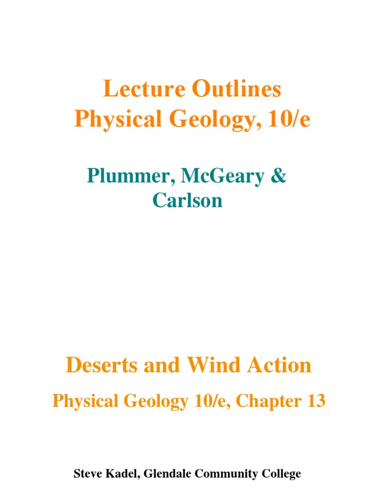 Characteristics of Desert Landforms and the Erosive and Depositional ...