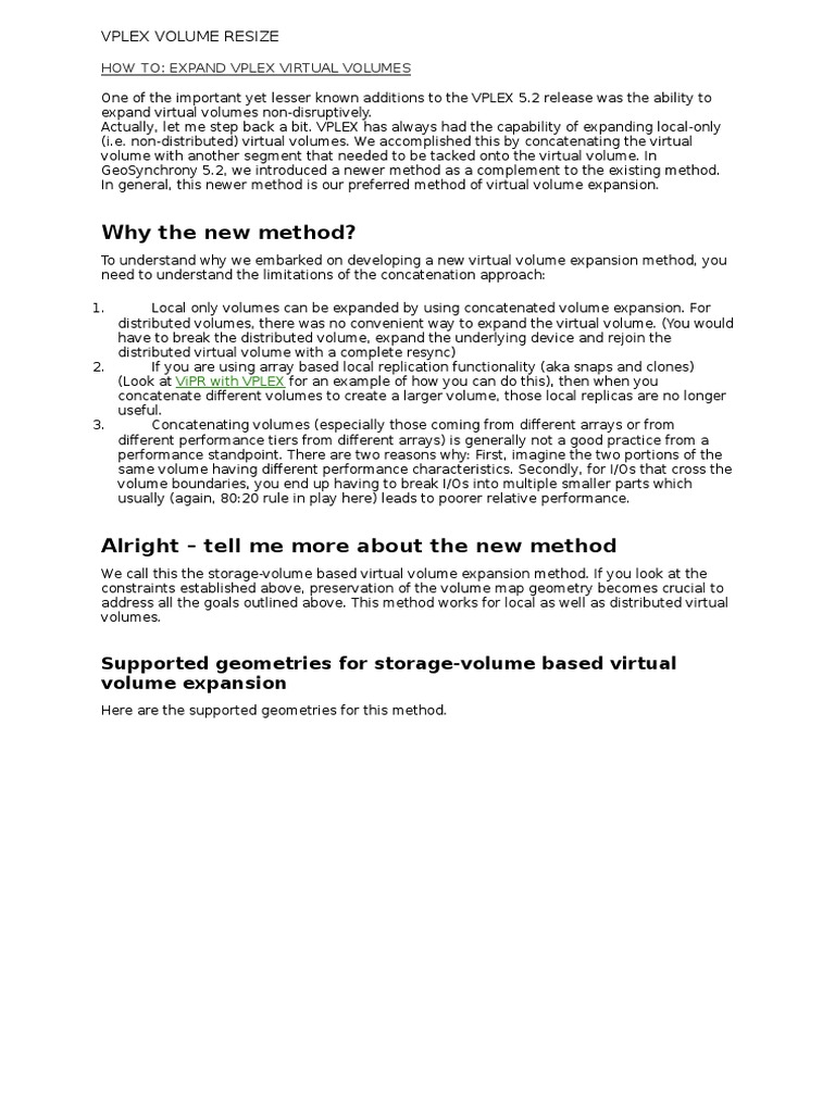 Vplex Volume Resize | PDF | Computer Data Storage | File System