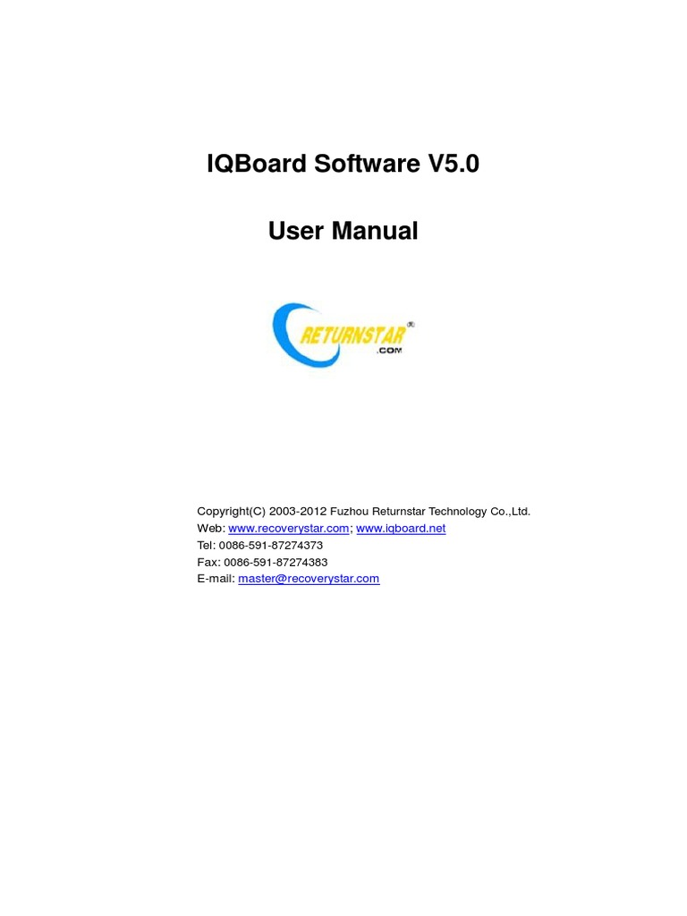 IQBoard Software V5.0 User Manual (English) 120427 | PDF | Human–Computer Interaction ...