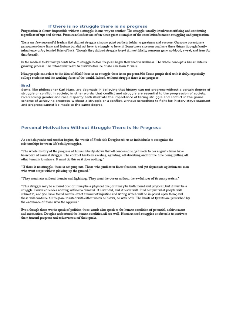 If There Is No Struggle There Is No Progress | PDF | Liberty ...