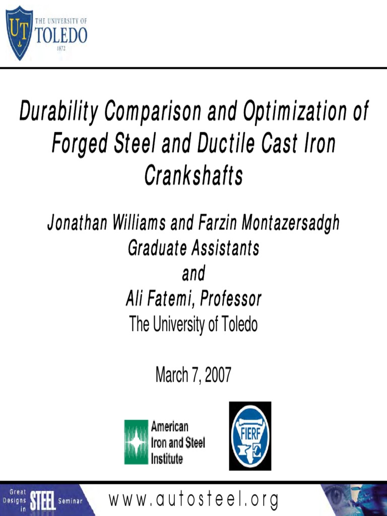 Durability Comparison and Optimization of Forged Steel and Ductile Cast ...