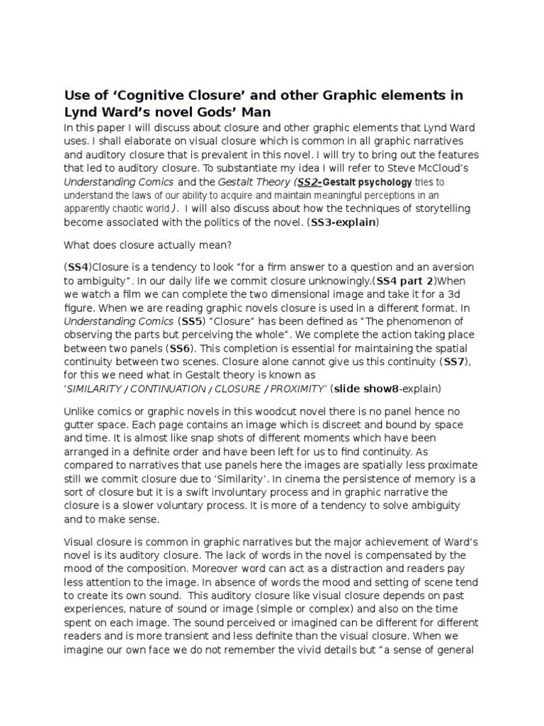 Cognitive Closure | PDF | Neuropsychological Assessment | Psychological ...