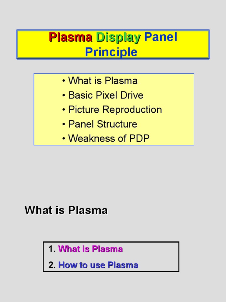 Understanding Plasma Display Technology | PDF | Technology & Engineering