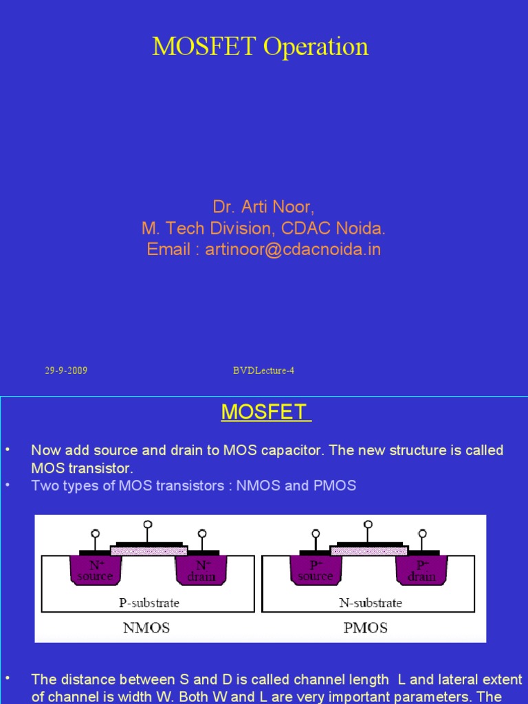 MOSFET Operation | PDF | Mosfet | Field Effect Transistor
