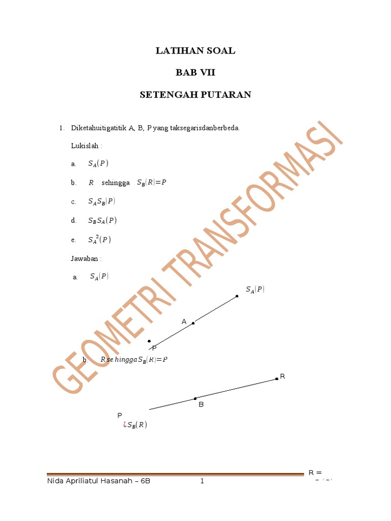 Transformasi Setengah Putaran Geometri | PDF