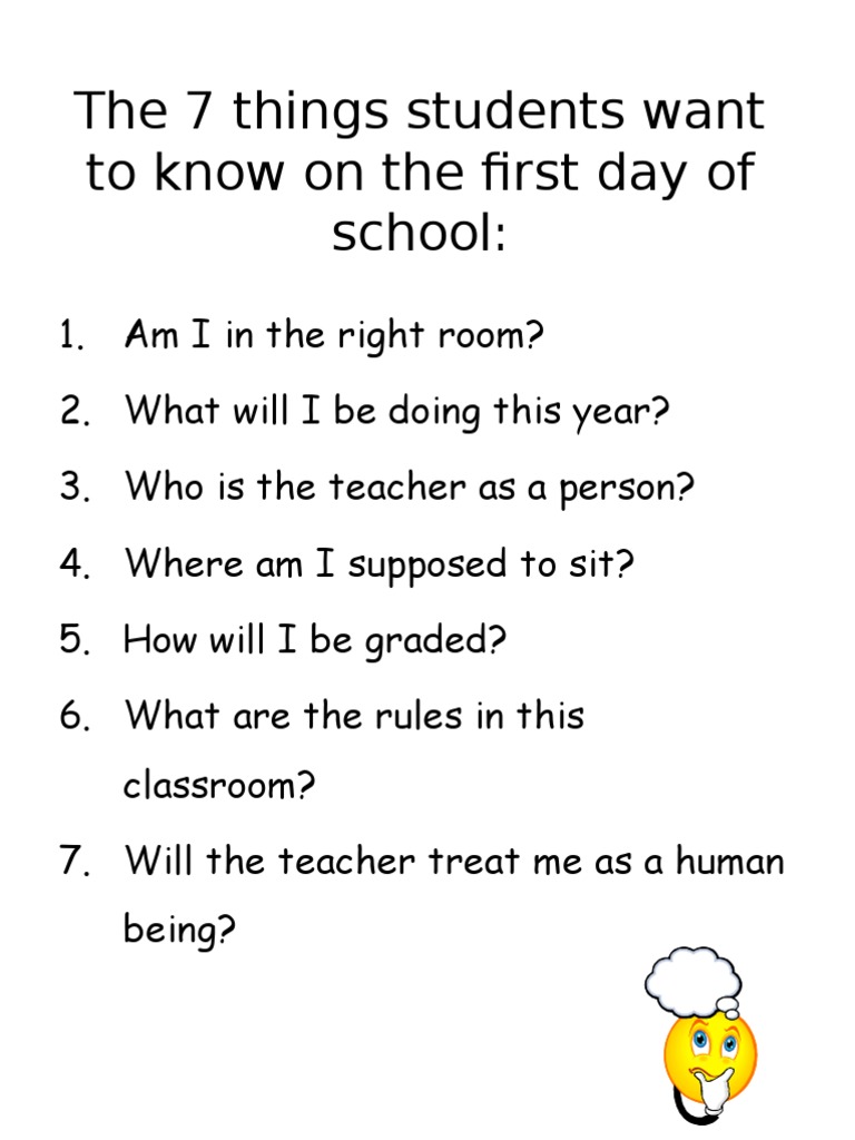 7 Things Students Want To Know | PDF