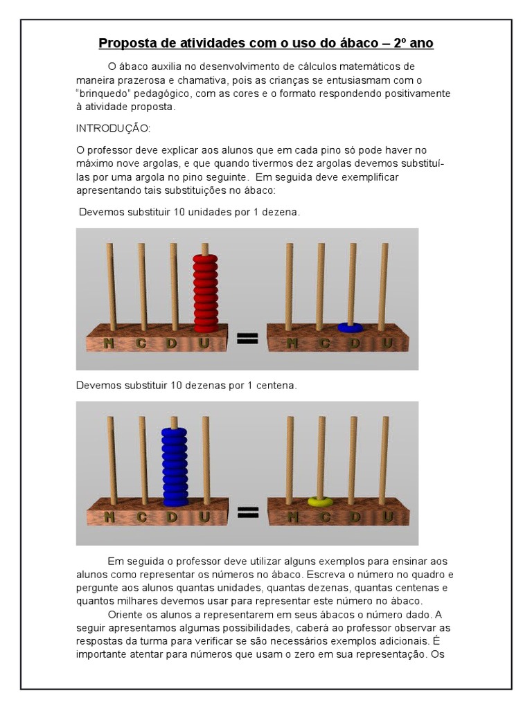 Ábaco- 2º ano.docx | Números | Algoritmos