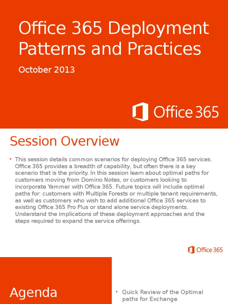 Office 365 Deployment Patterns and Practices | PDF | Share Point ...
