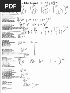Ordinary People By John Legend Single Sheet Music For Sheet Music]