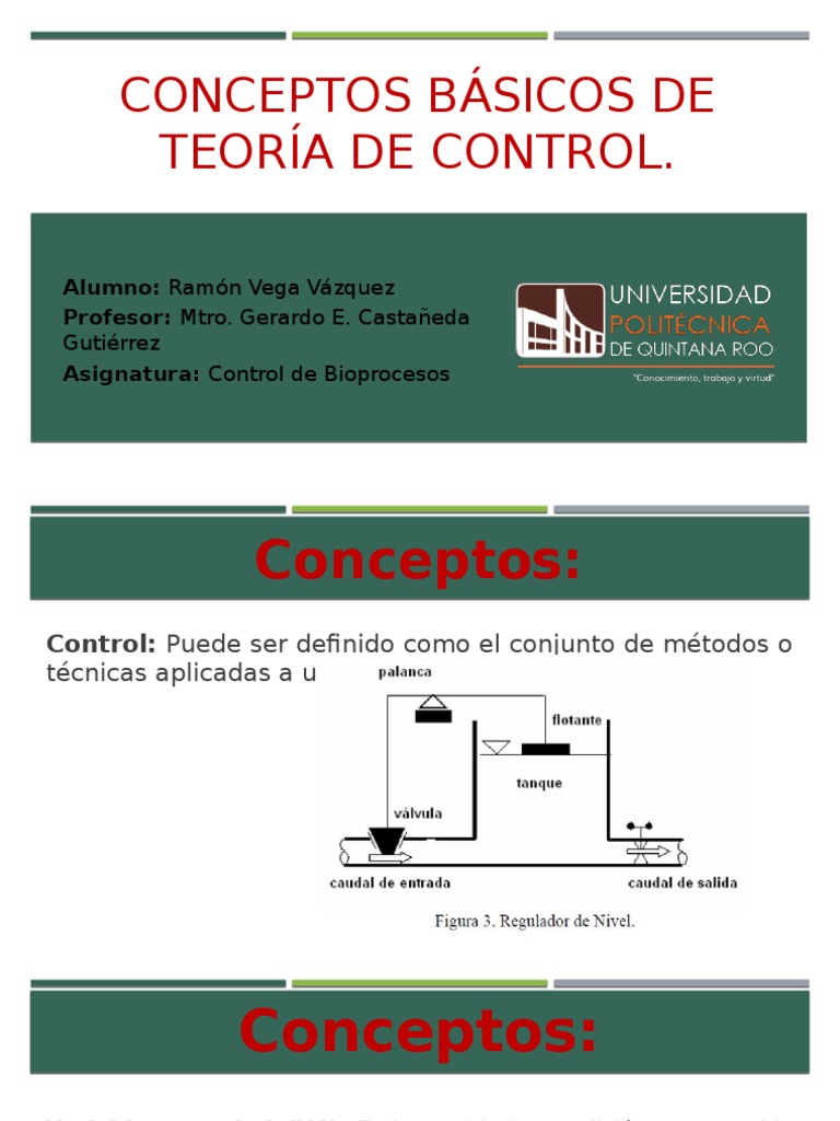 Conceptos Básicos de Teoría de Control | PDF | Sistema de control ...