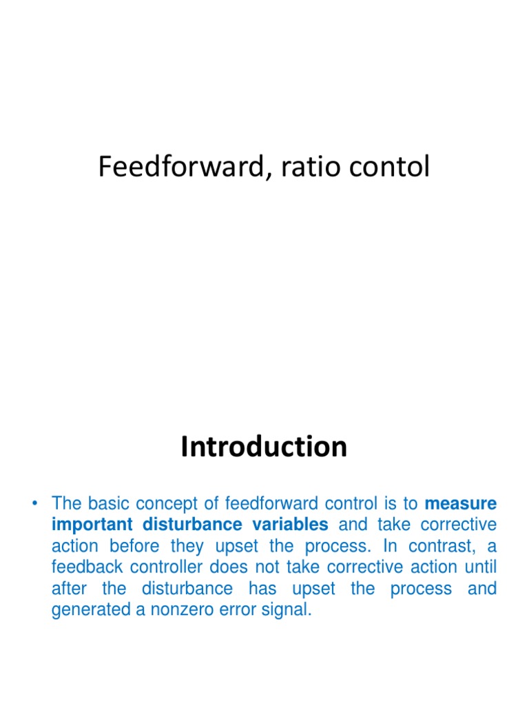 Process Control Chap 8 Feedforward, Ratio Contol | PDF | Control Theory ...