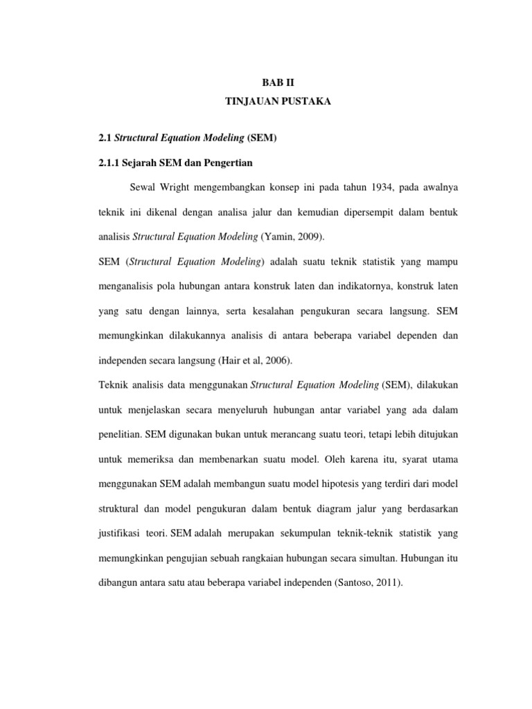 Structural Equation Modelling | PDF | Komputer | Teknologi & Rekayasa