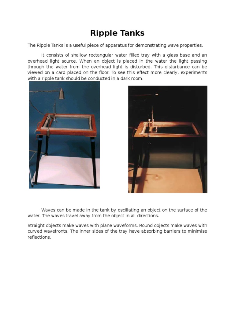 Ripple Waves | PDF | Diffraction | Refraction