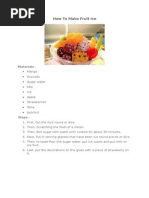 Procedure Text | PDF | Mango | Soft Drink