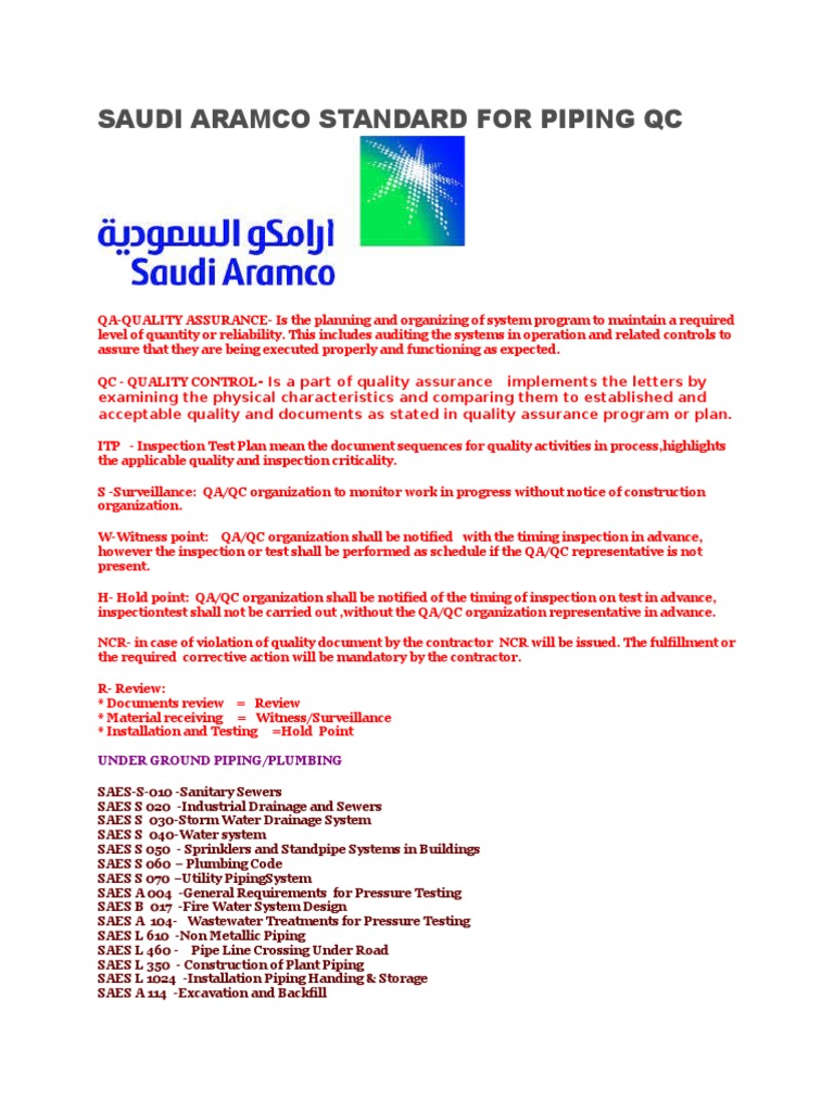 Piping Q.C Ag& Ug | PDF | Pipe (Fluid Conveyance) | Quality Assurance