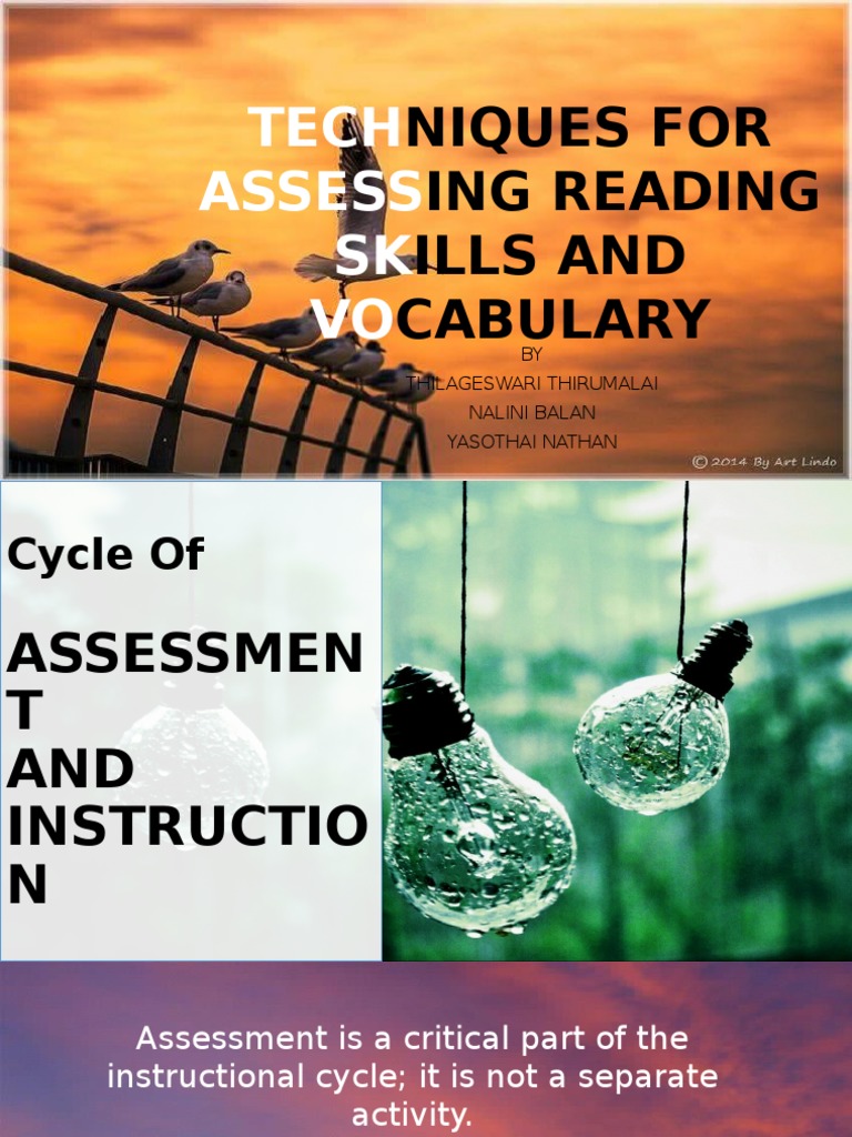 Techniques For Assessing Reading Skills and Vocabulary | PDF ...