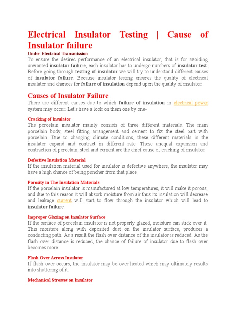 Electrical Insulator Testing Insulator Electricity Electric Arc