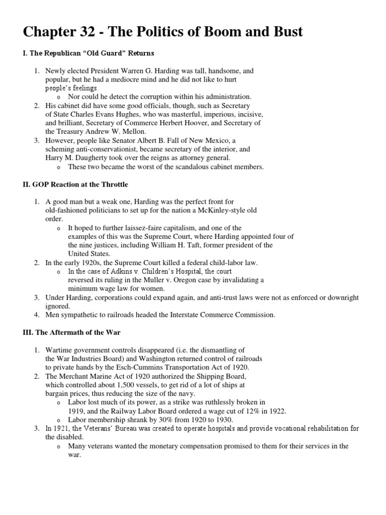 An American Pageant (13th Edition) : Chapter 32 Outline: The Politics ...