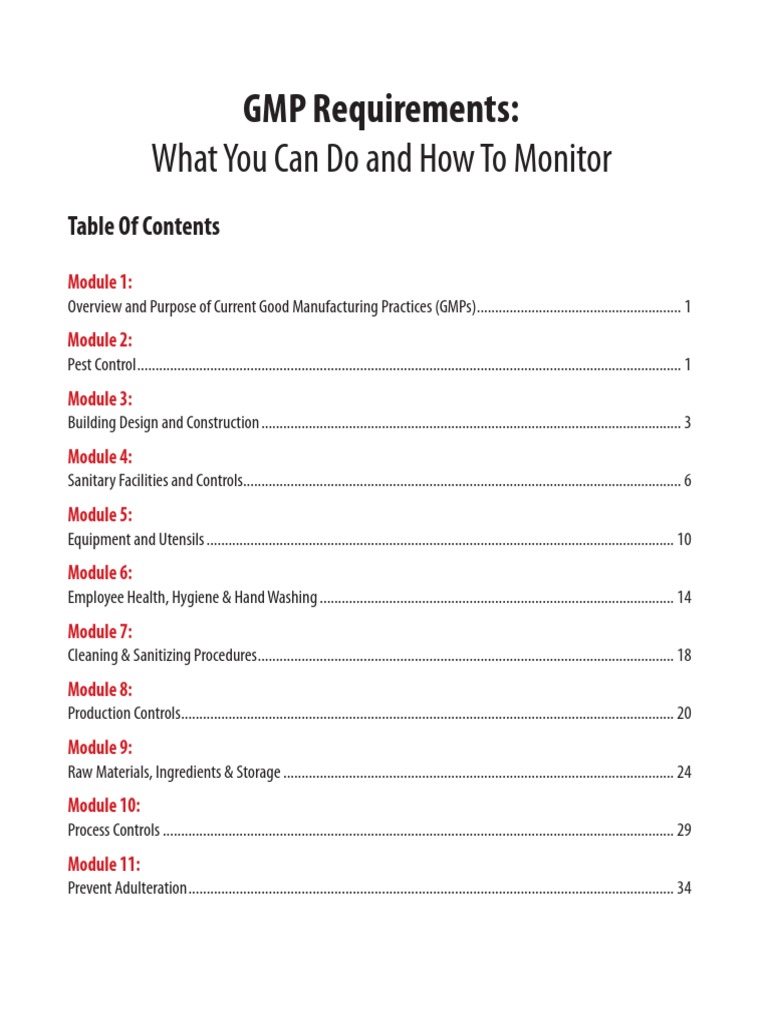GMP Requirements | PDF | Hvac | Refrigerator