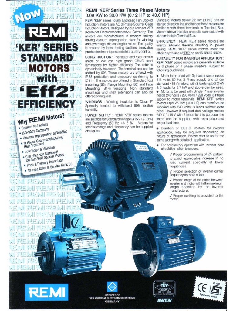 Remi Motor Catalogue | PDF