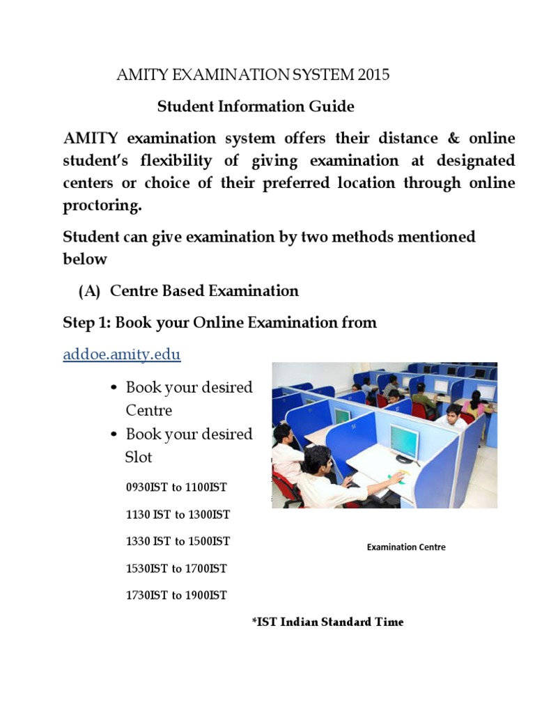 Amity Exam Instructions | PDF | Test (Assessment) | Cyberspace