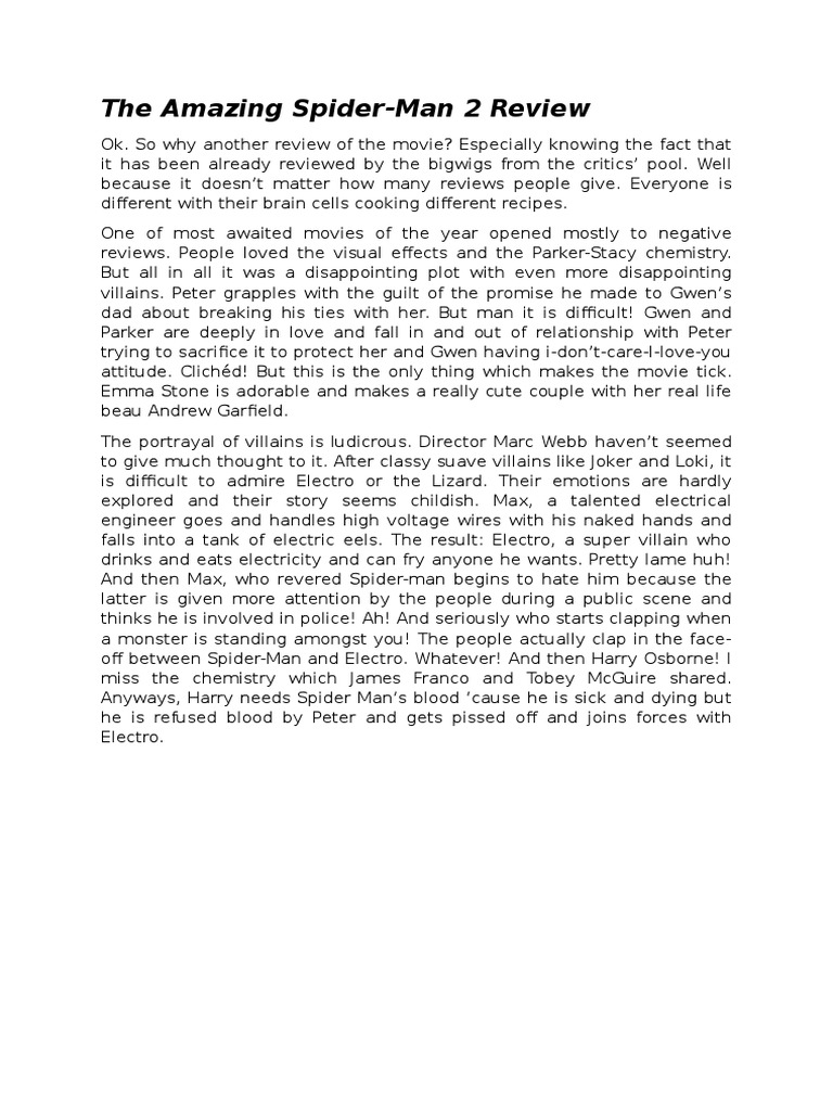 The Amazing Spider Man | PDF | Leisure