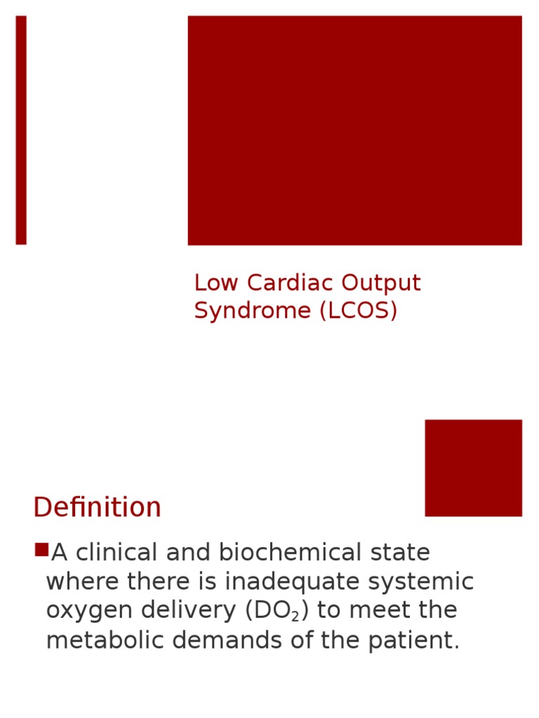 Pediatric LCOS: Causes & Management | PDF | Ischemia | Heart