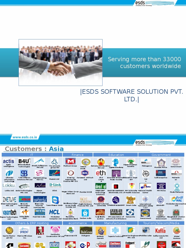 ESDS Software Solutions Global Reach | PDF | Computers | Technology ...