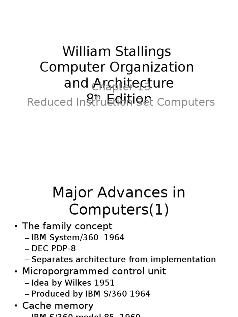 William Stallings Computer Organization and Architecture 8 Edition ...