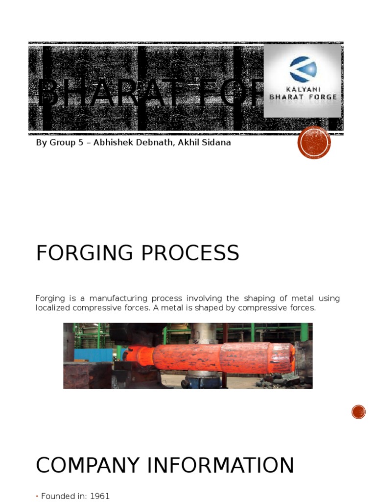Bharat Forge Presentation | PDF | Forging | Sport Utility Vehicle