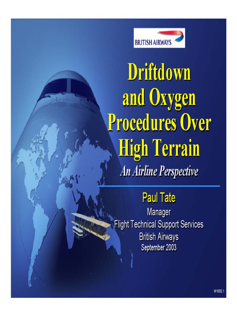 Driftdown and Oxygen Procedures Over High Terrain | PDF | Aviation ...