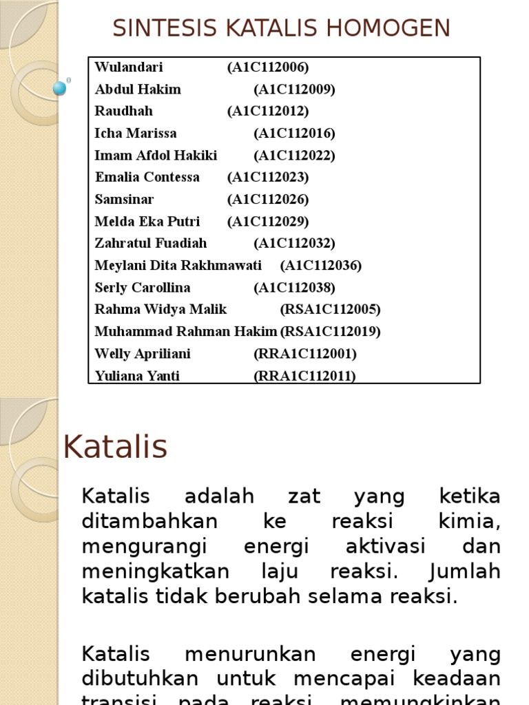 Katalis Homogen | PDF | Teknologi & Rekayasa