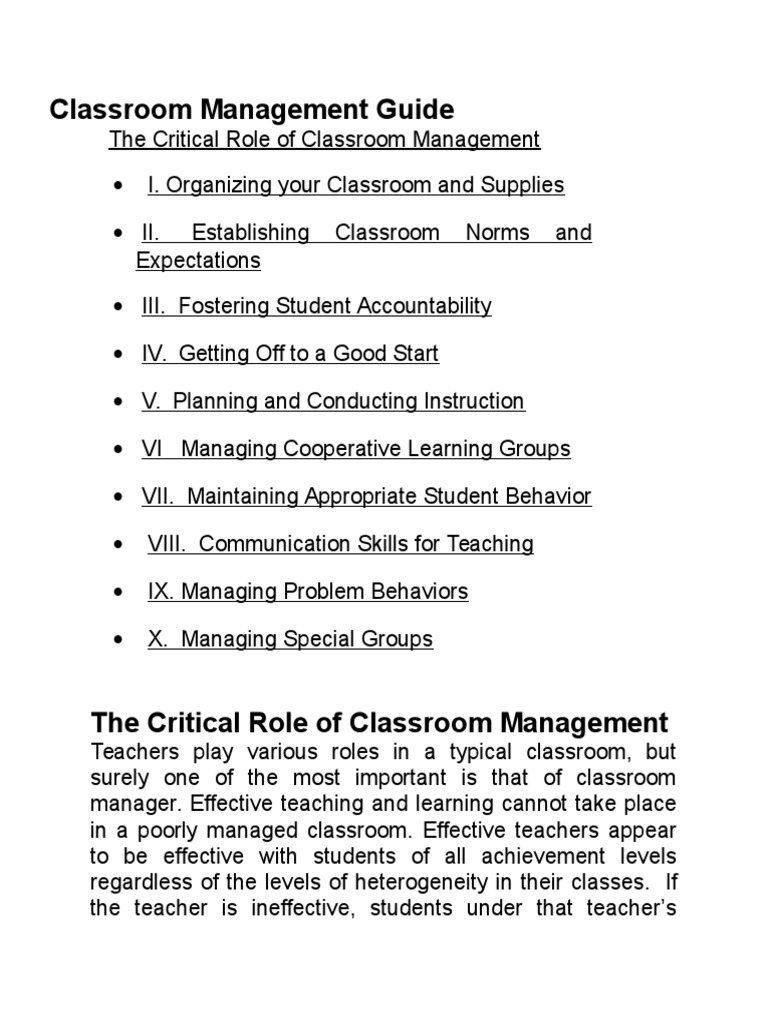 Classroom Management B | PDF | Classroom Management | Classroom