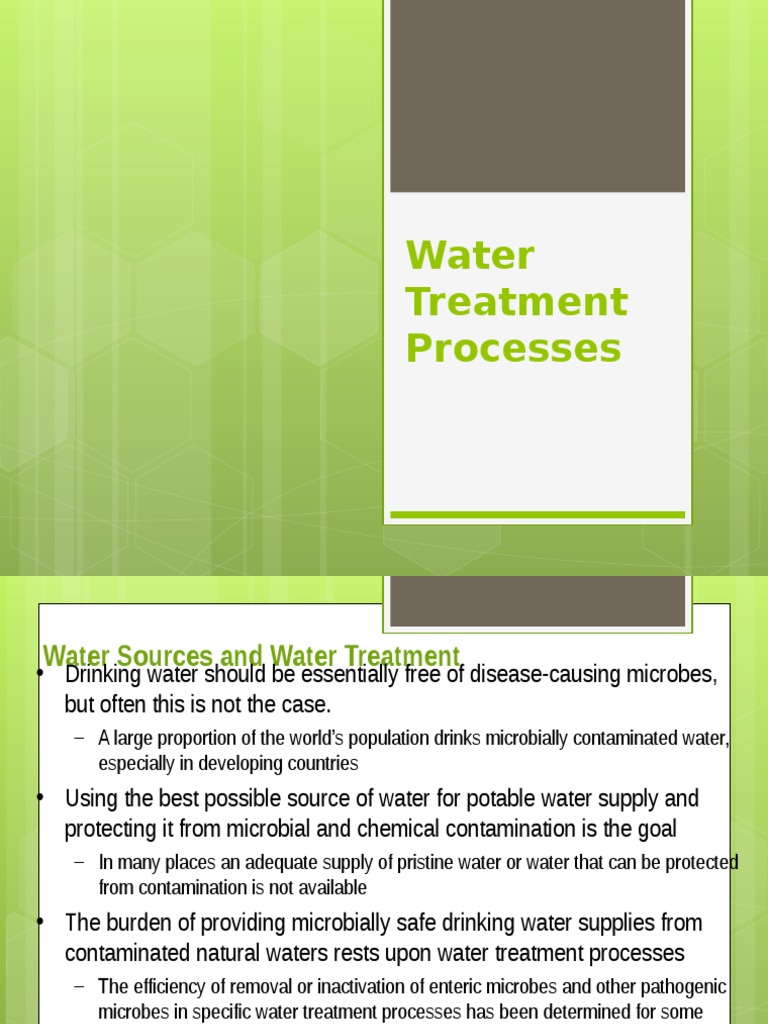 Water Treatment.ppt | Water Purification | Disinfectant