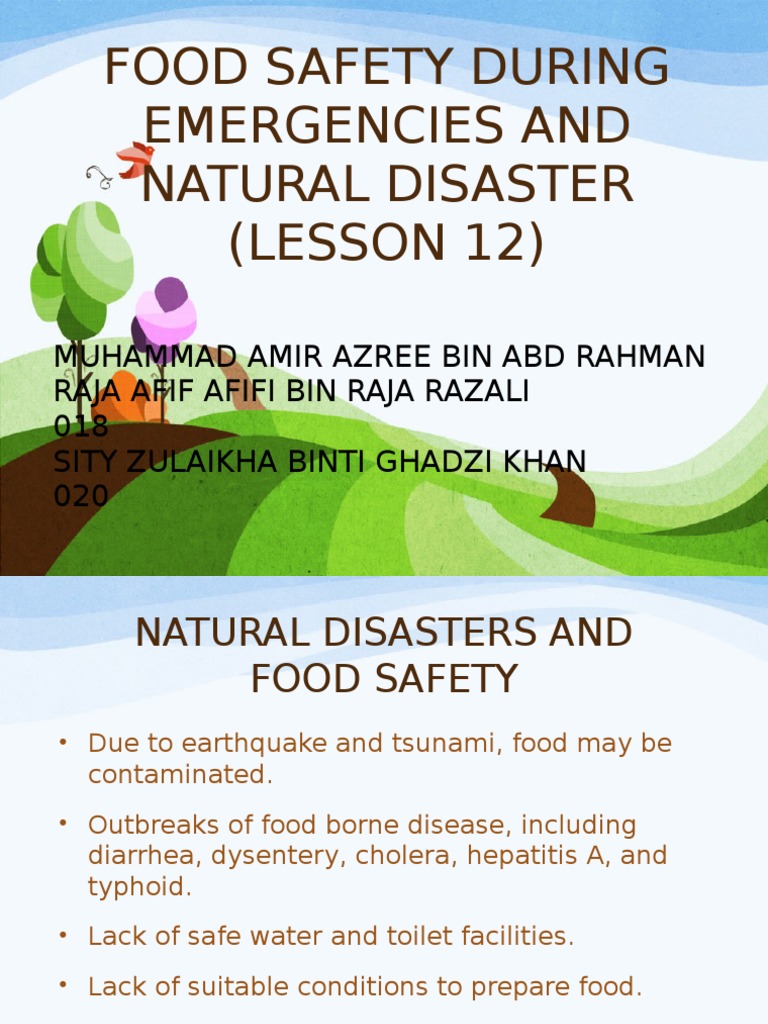 Food Safety Guidelines in Disasters | PDF | Food Safety | Foods