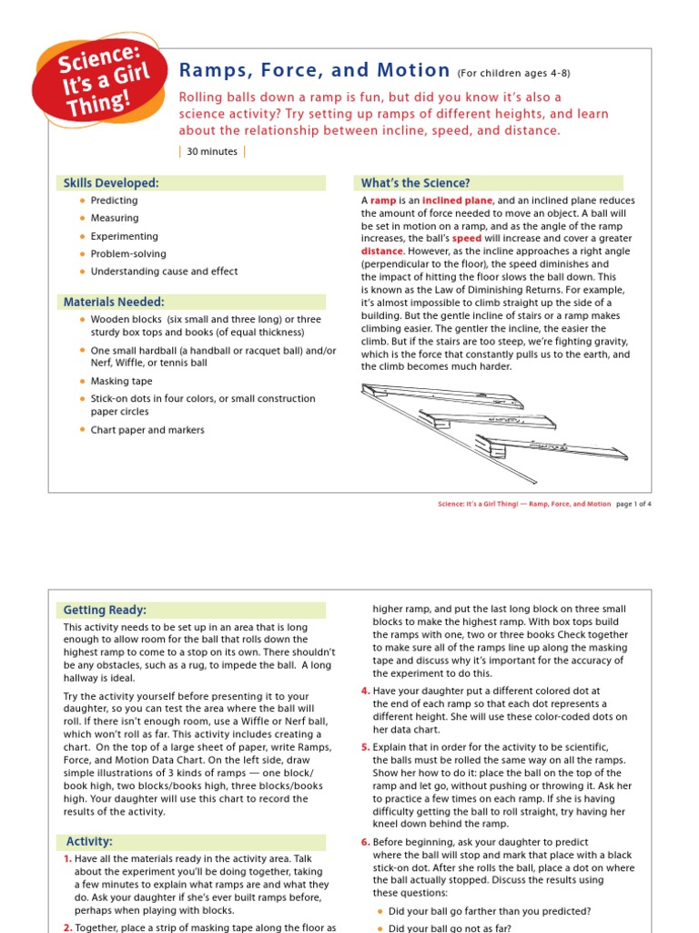 Ramps Activity | PDF | Force | Disability