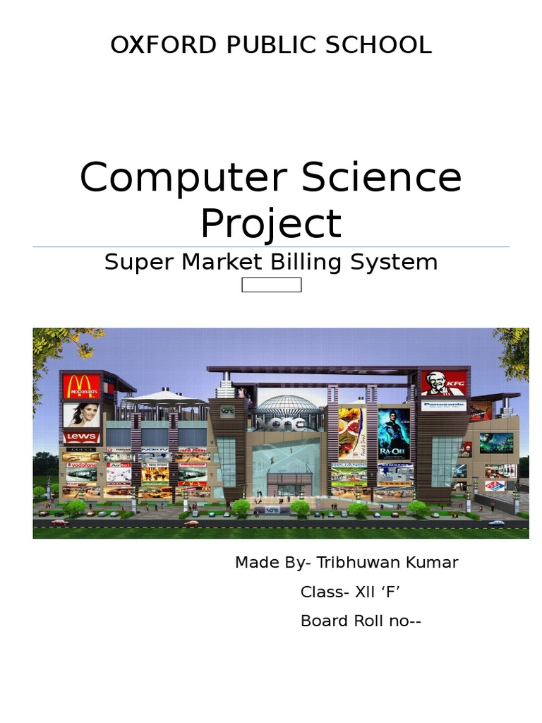 Supermarket Billing System Project | PDF | C++ | Inheritance (Object ...